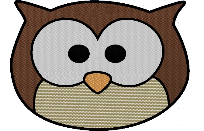 OWL Machine Embroidery Pattern on Luulla